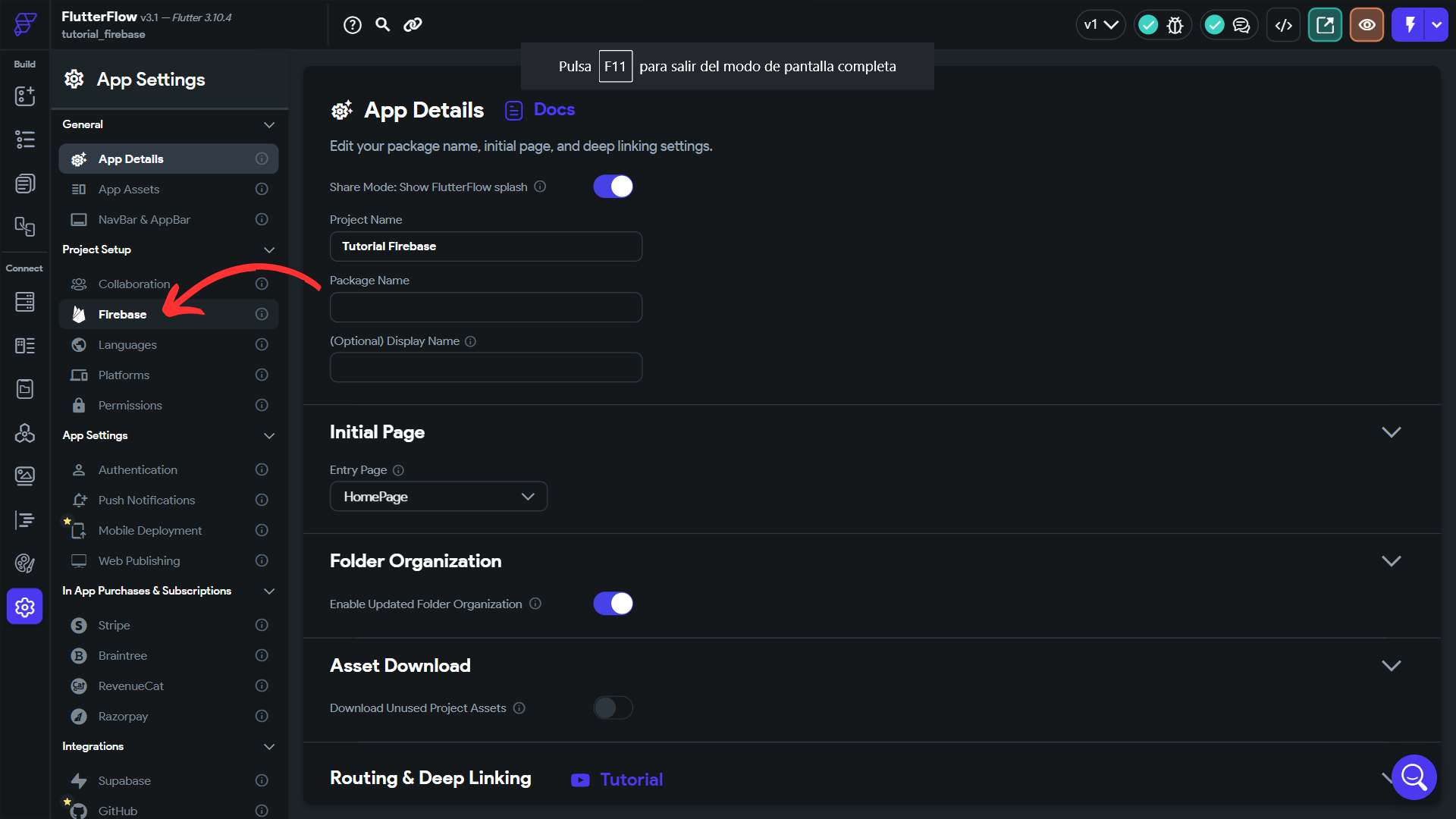 Cómo conectar Firebase y Flutterflow en 2024